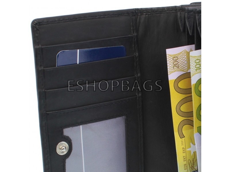 ΓΥΝΑΙΚΕΙΟ ΠΟΡΤΟΦΟΛΙ ΜΕΓΑΛΟ SERGIO TACCHINI 11*18*4 ΓΝΗΣΙΟ ΔΕΡΜΑ ΜΑΥΡΟ ...